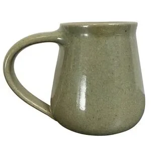Handmade | Dining | Studio Pottery Mug Sage Green Leaf Embossed ...
